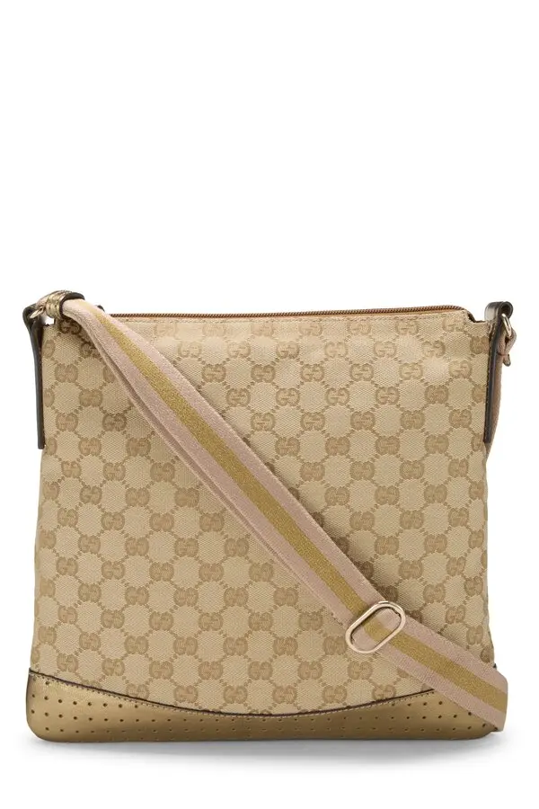 Gucci Original Gg Canvas Web Pocket Messenger Bag