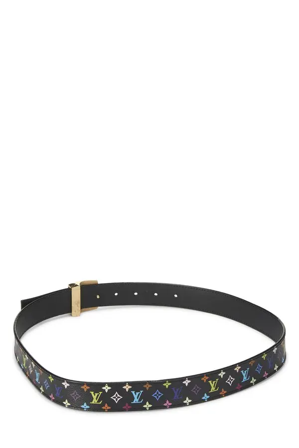 LOUIS VUITTON X Takashi Murakami Monogram Multicolore Ceinture Belt - Black