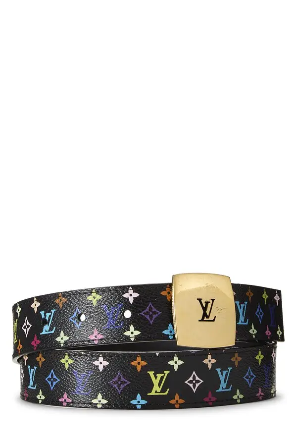 LOUIS VUITTON X Takashi Murakami Monogram Multicolore Ceinture Belt - Black