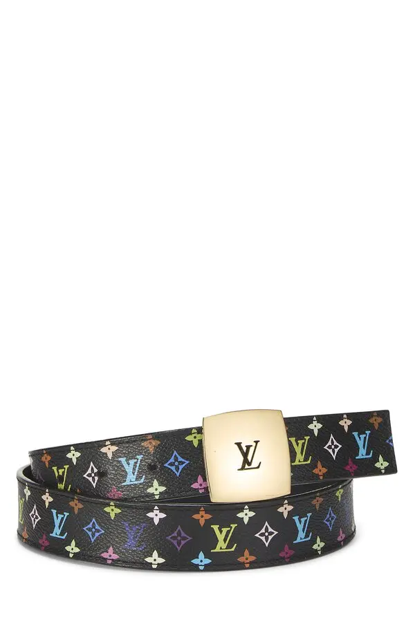 LOUIS VUITTON X Takashi Murakami Monogram Multicolore Ceinture Belt - Black