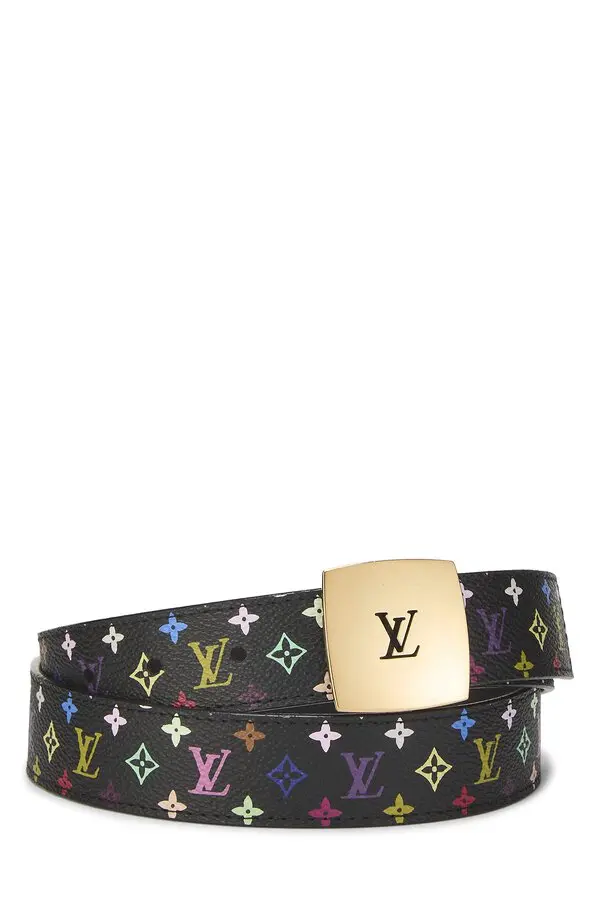 LOUIS VUITTON X Takashi Murakami Monogram Multicolore Ceinture Belt - Black