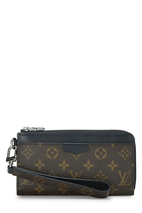 LOUIS VUITTON Monogram Canvas Macassar Zippy Dragonne - Black