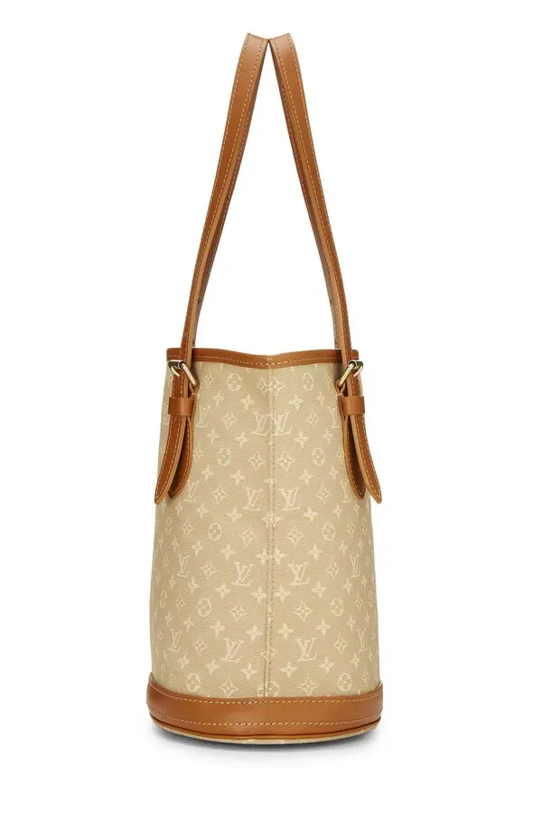 LOUIS VUITTON Monogram Mini Lin Bucket Bag - Beige