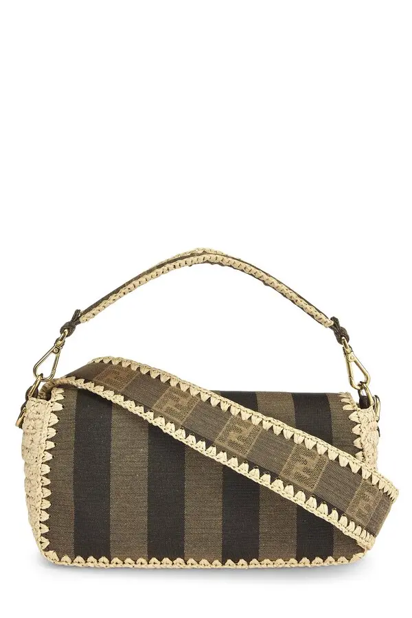 Fendi Pequin Convertible Baguette - Brown