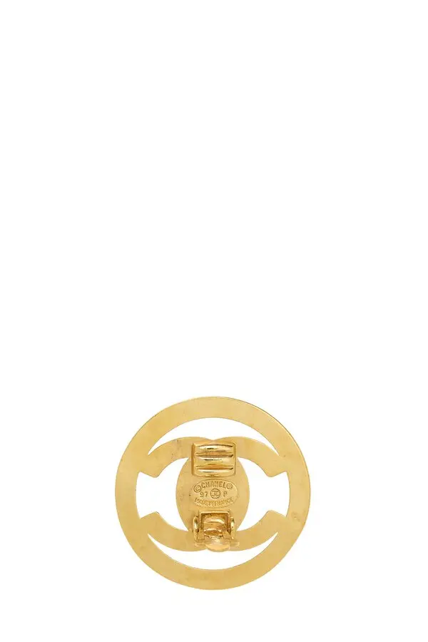Chanel Cc Turnlock Circle Earrings