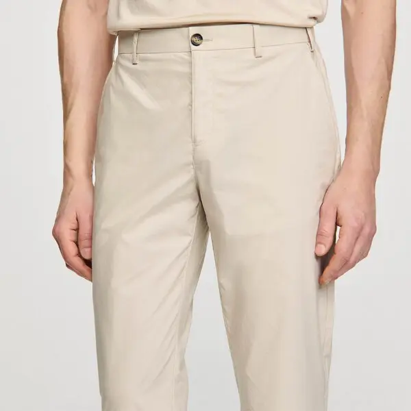 Sandro Cotton Carrot-cut Trousers - Light Grey