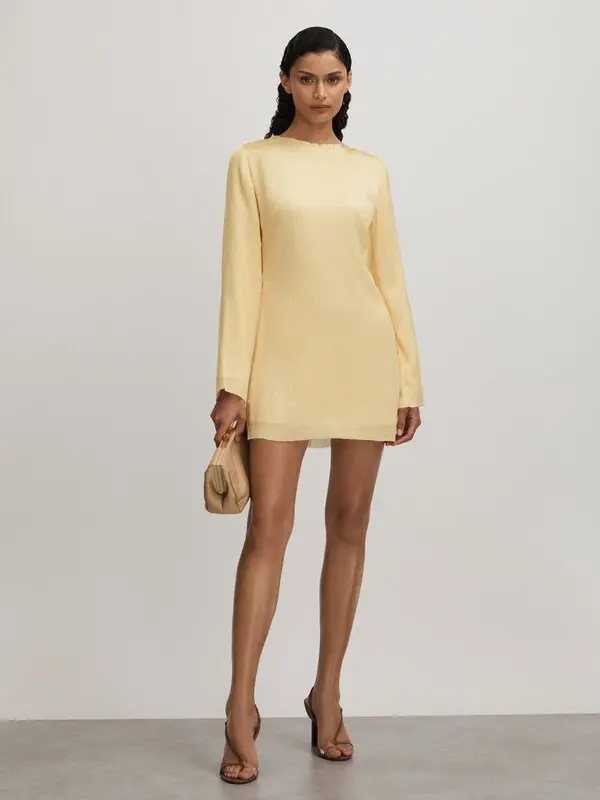 Anna Quan Plisse Mini Dress