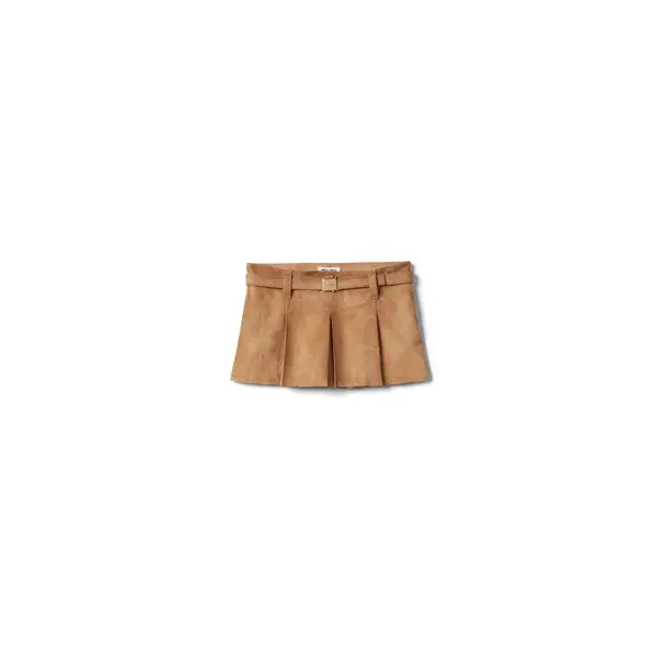 Miu Miu Pleated Suede Skirt
