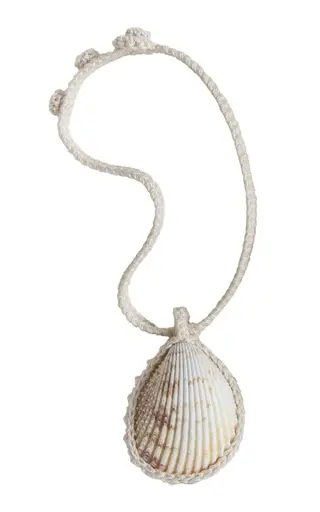RENATA.Q Cardu Crocheted Seashell Pendant Necklace