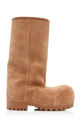 Balenciaga Alaska Suede & Faux-fur Boots