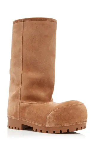 Balenciaga Alaska Suede & Faux-fur Boots