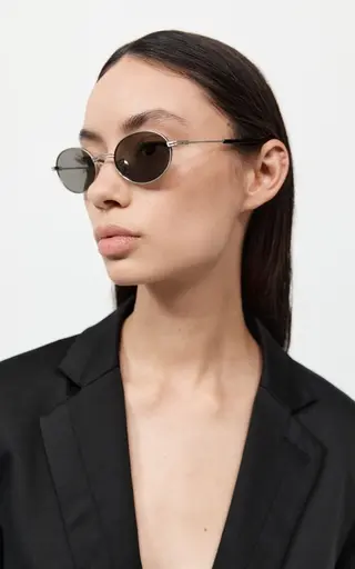 ST. AGNI Oval-frame Sunglasses