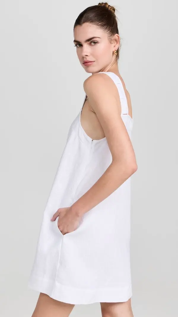 Madewell Embroidered Linen Tank Mini Dress In Eyelet White - 60% Off |  Editorialist