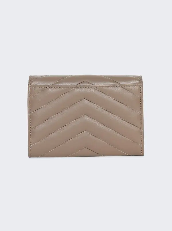 Saint Laurent Cassandre Wallet Hot Wine - Dusty Grey
