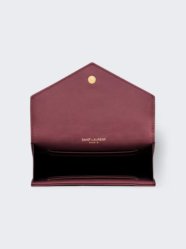 Saint Laurent Cassandre Wallet Hot Wine - Red