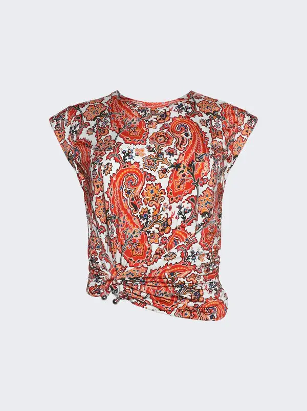 Rabanne Short Sleeve Top With Piercing - Red