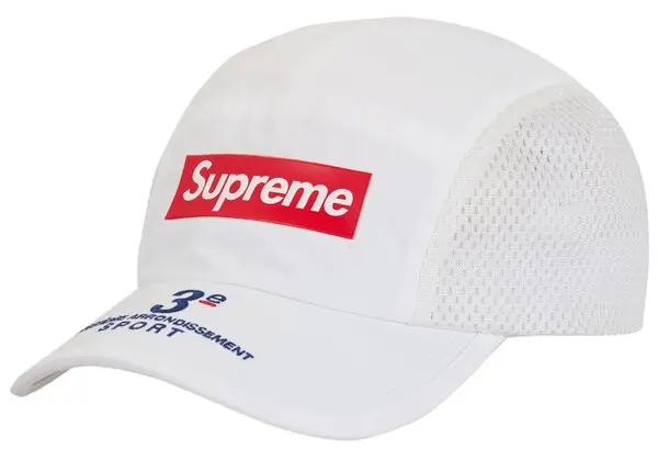 Supreme Mesh Side Panel Camp Cap - White