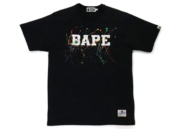 A BATHING APE Paint Splatter Tee Shirt