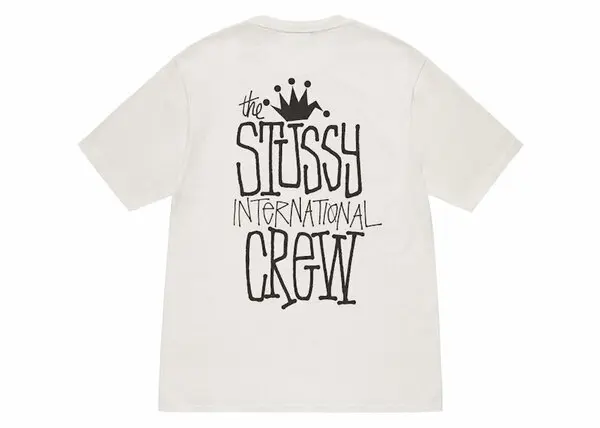 StÜssy Crown International Pigment Dyed Tee Shirt - Natural