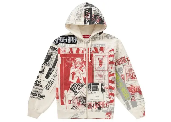 Supreme Collage Zip Up Hooded Sweatshirt