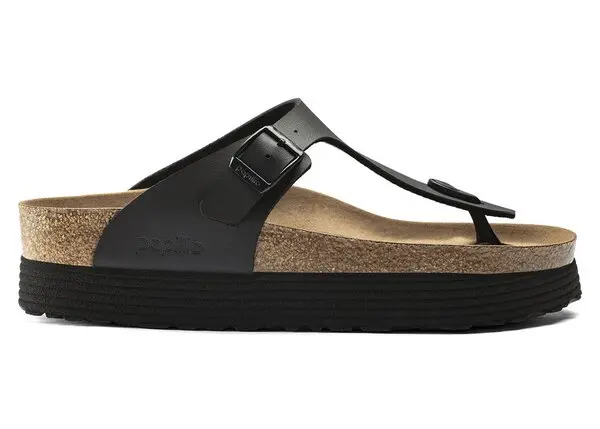 BIRKENSTOCK Gizeh Platform Sandals - Black