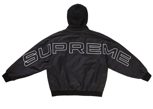 Supreme Hooded Stadium Jacket - Black