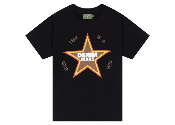 DENIM TEARS Every Tear Is A Star Tee Shirt - Black