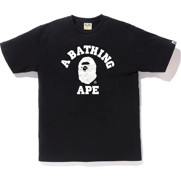 A BATHING APE City Camo College Tee Shirt - Black/white