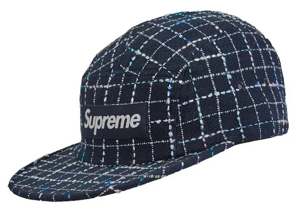 Supreme Boucle Camp Cap - Navy Blue