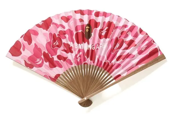 A BATHING APE Japanese Folding Fan - Red