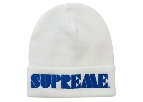 Supreme Stencil Beanie - White