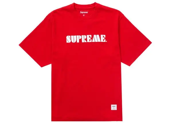 Supreme Stencil Embroide Short Sleeve Top - Red