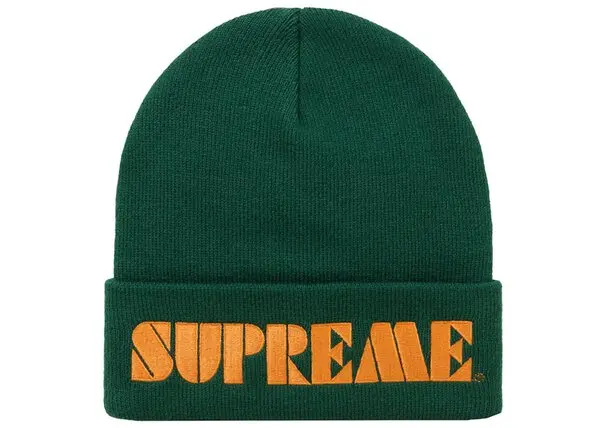 Supreme Stencil Beanie - Dark Green