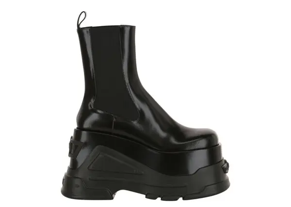 Versace Platform Ankle Boots Leather