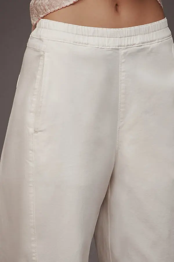 PILCRO The Izzie Relaxed Barrel Pants - White