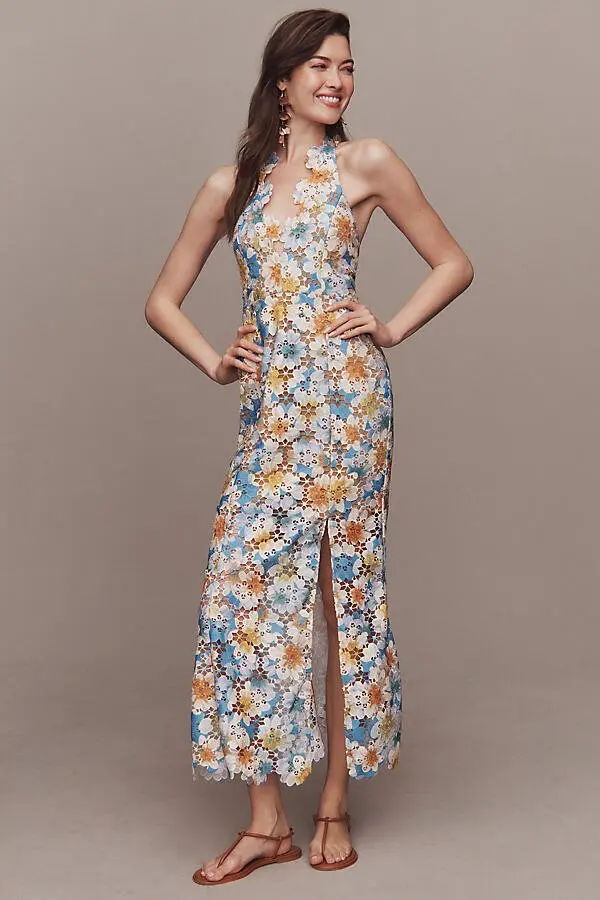 knee length dresses for ladies Elliatt Times Dress - Blue Multi main image 0