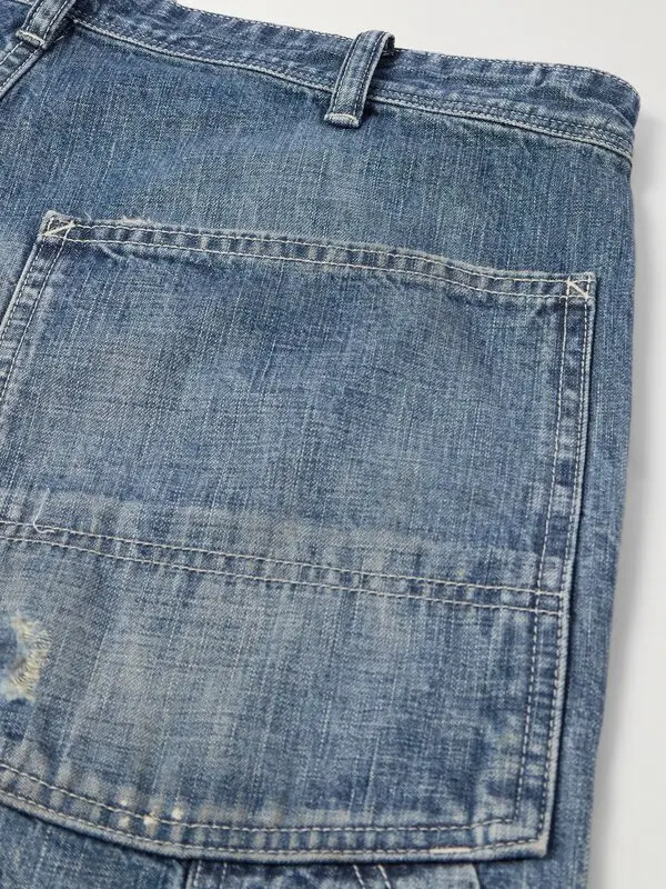 SAINT MXXXXXX Straight-leg Distressed Jeans