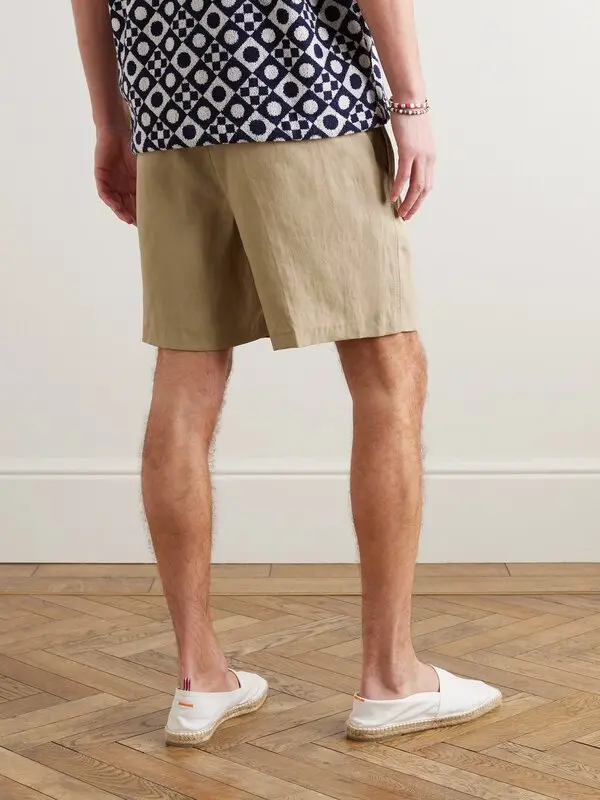Orlebar Brown Alex Straight-leg Linen Drawstring Shorts - Neutrals