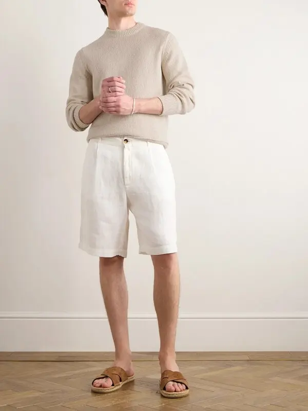 Zegna Organic Cotton And Silk-blend Sweater - Neutrals
