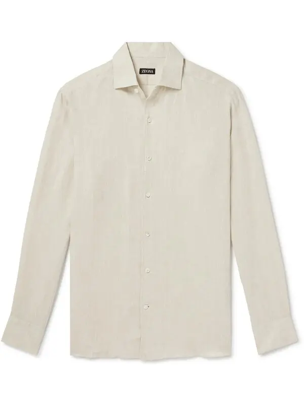 Zegna Oasi Linen Shirt - Neutrals