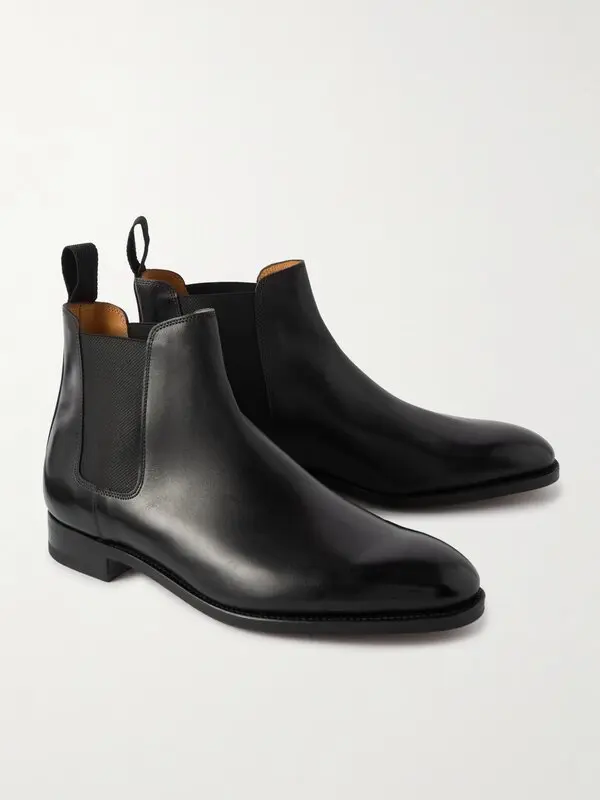 John Lobb Lawry Leather Chelsea Boots - Black