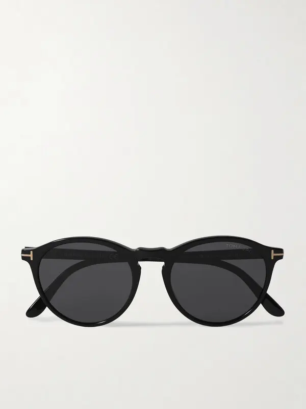 TOM FORD Aurele Round-frame Sunglasses - Black