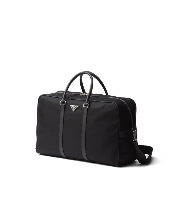 Prada Re-nylon And Saffiano Leather Duffle Bag