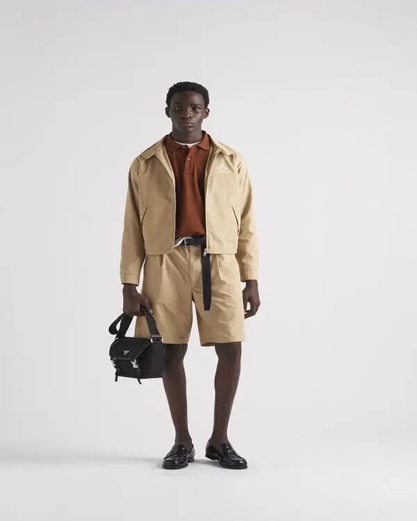 Prada Poplin Bermuda Shorts - Neutral