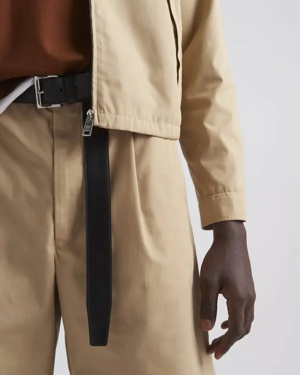 Prada Poplin Bermuda Shorts - Neutral