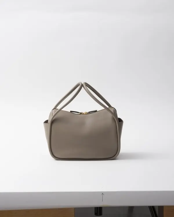 Prada Leather Handbag - Grey