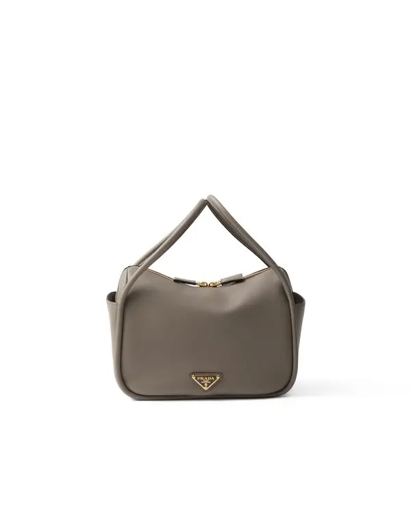 Prada Leather Handbag - Grey