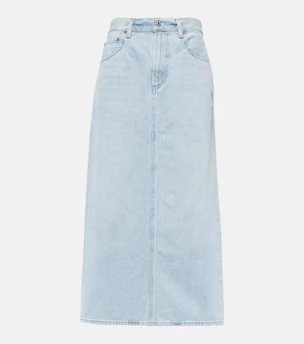Citizens Of Humanity Verona Midi Skirt - Blue