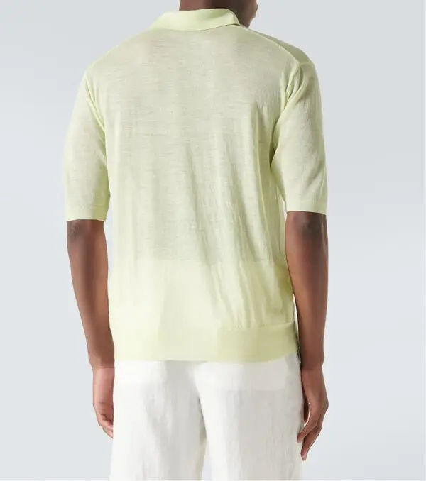 Auralee Wool And Silk Polo Sweater