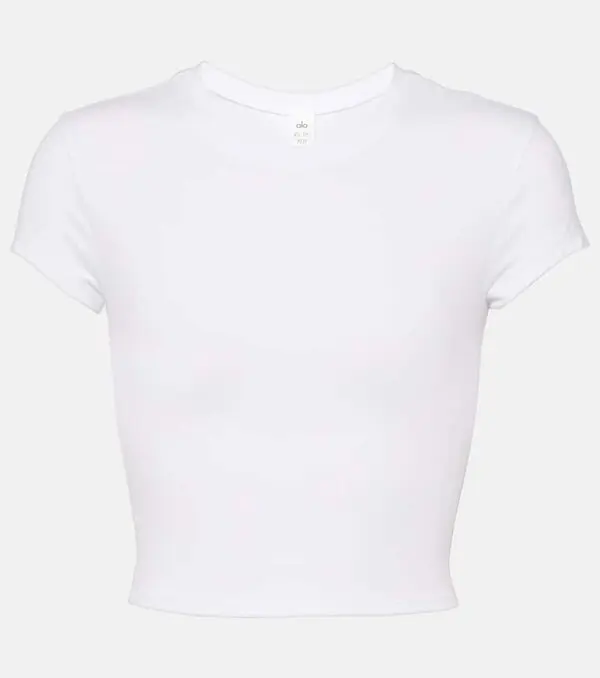 Alo Yoga Alosoft Cropped T-shirt - White